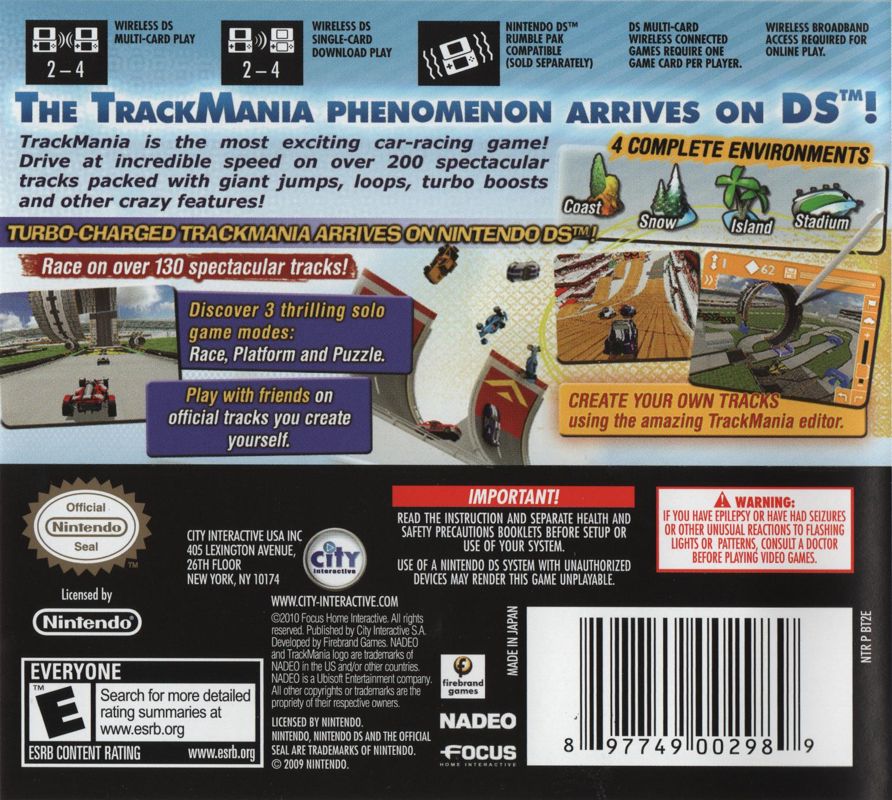 TrackMania Turbo: Build to Race cover or packaging material - MobyGames