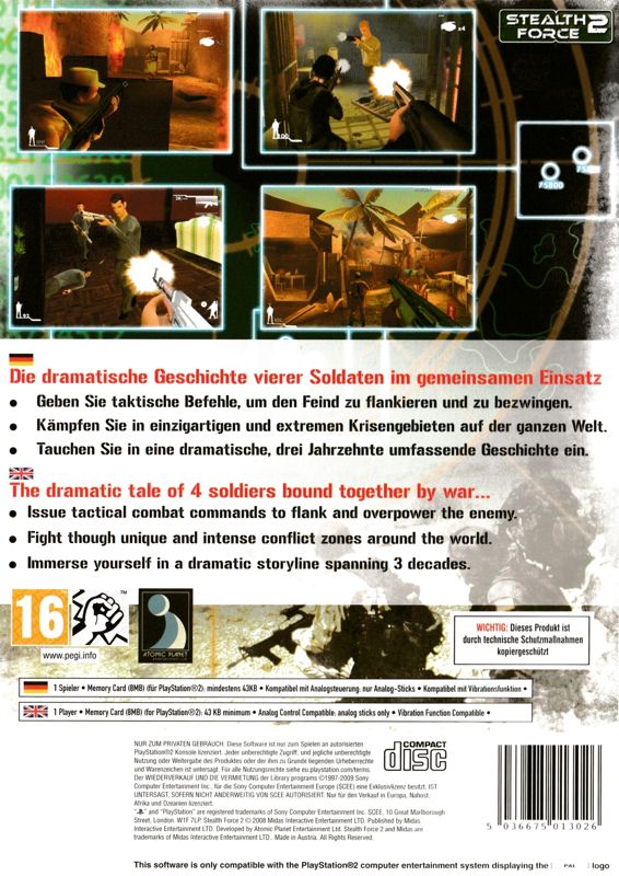 Stealth Force 2 cover or packaging material - MobyGames