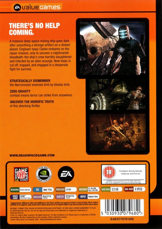 Dead Space cover or packaging material - MobyGames