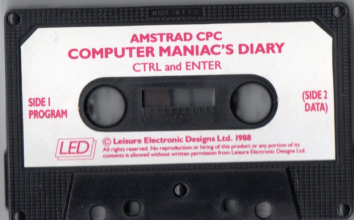 Computer Maniacs 1989 Diary cover or packaging material - MobyGames