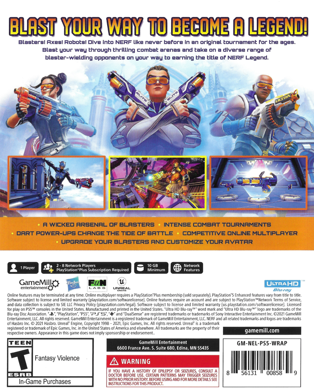 Nerf Legends cover or packaging material - MobyGames