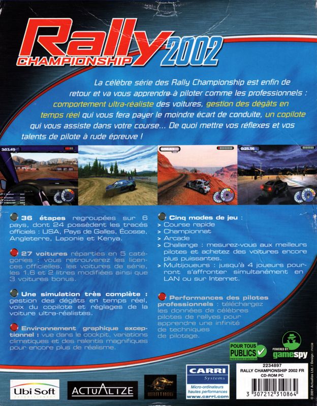 Rally Championship Xtreme cover or packaging material - MobyGames