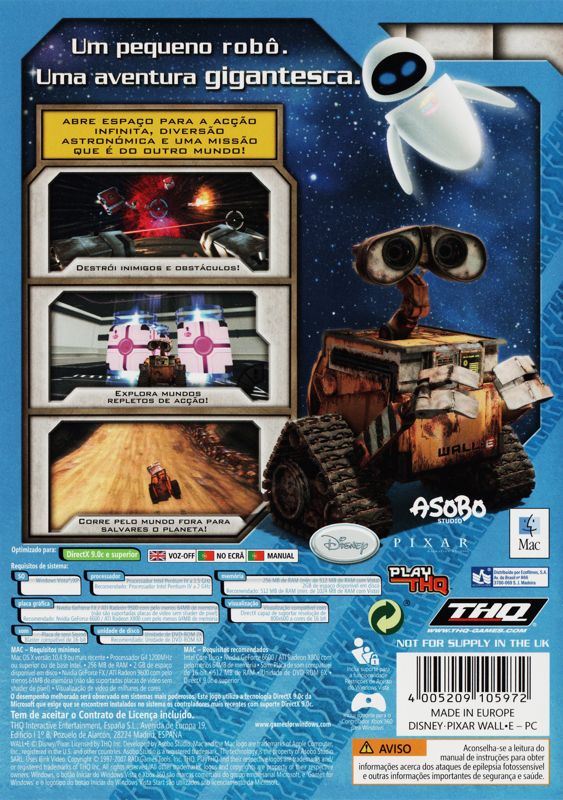 Disney•Pixar Wall-E cover or packaging material - MobyGames