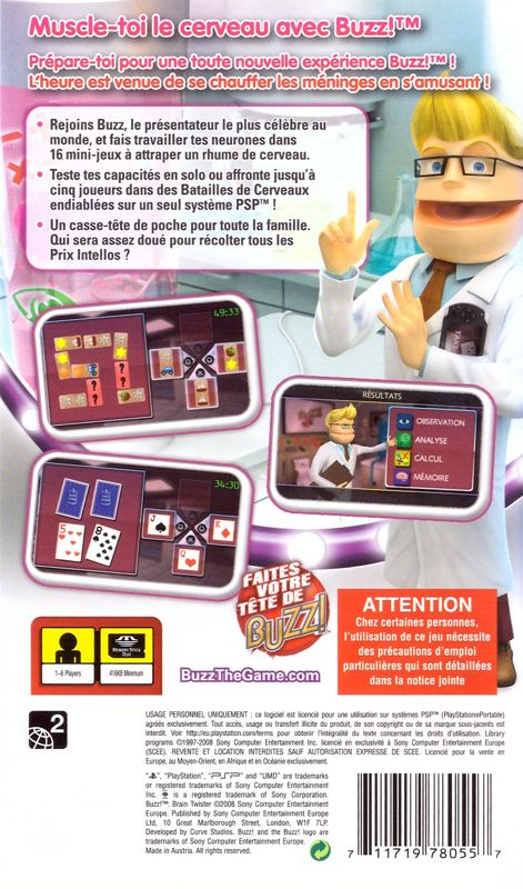 Buzz!: Brain Bender cover or packaging material - MobyGames