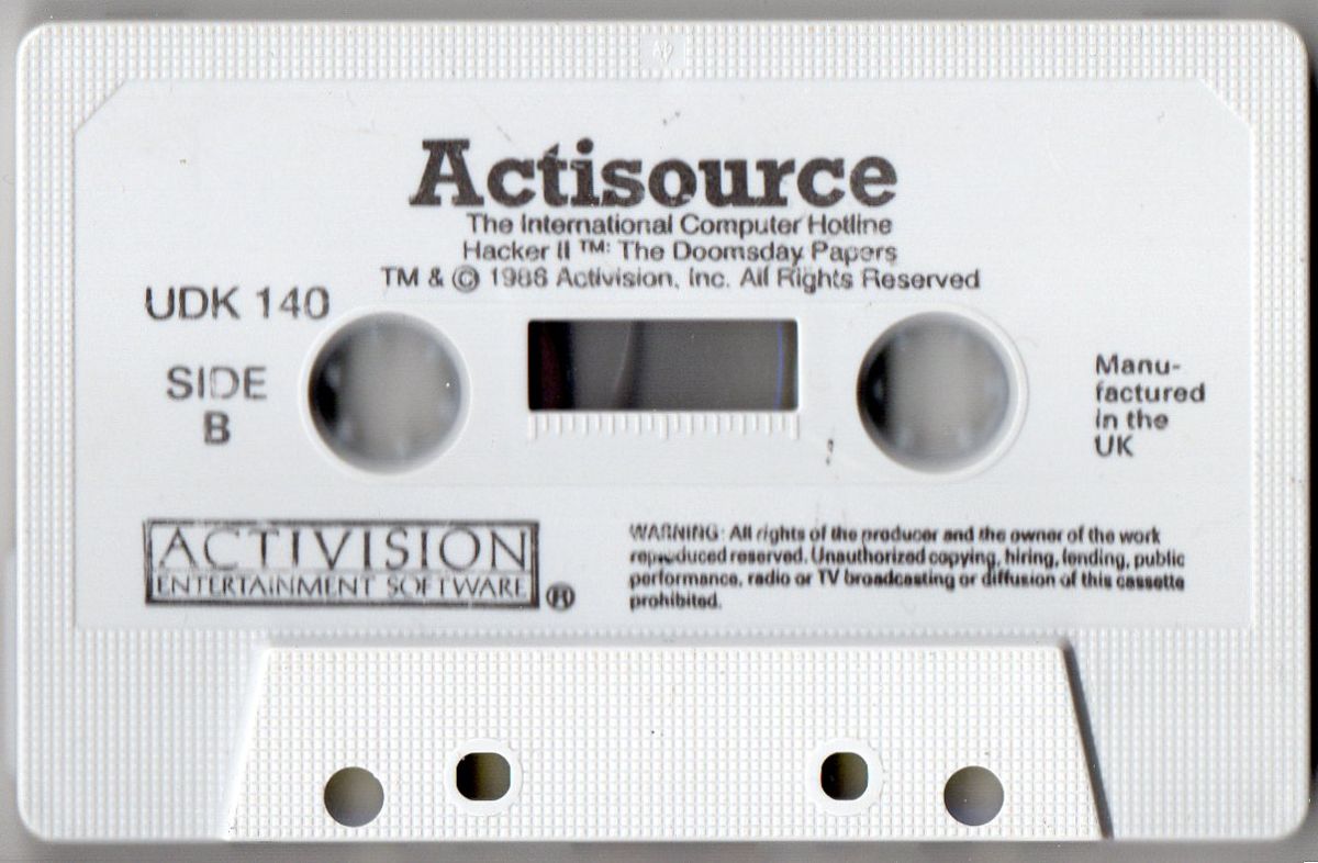 Hacker II: The Doomsday Papers cover or packaging material - MobyGames