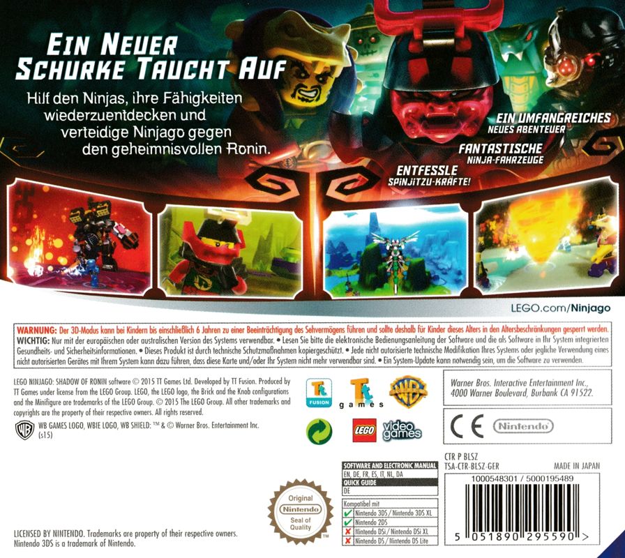 LEGO Ninjago: Shadow of Ronin cover or packaging material - MobyGames