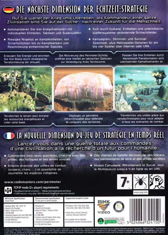 Perimeter cover or packaging material - MobyGames