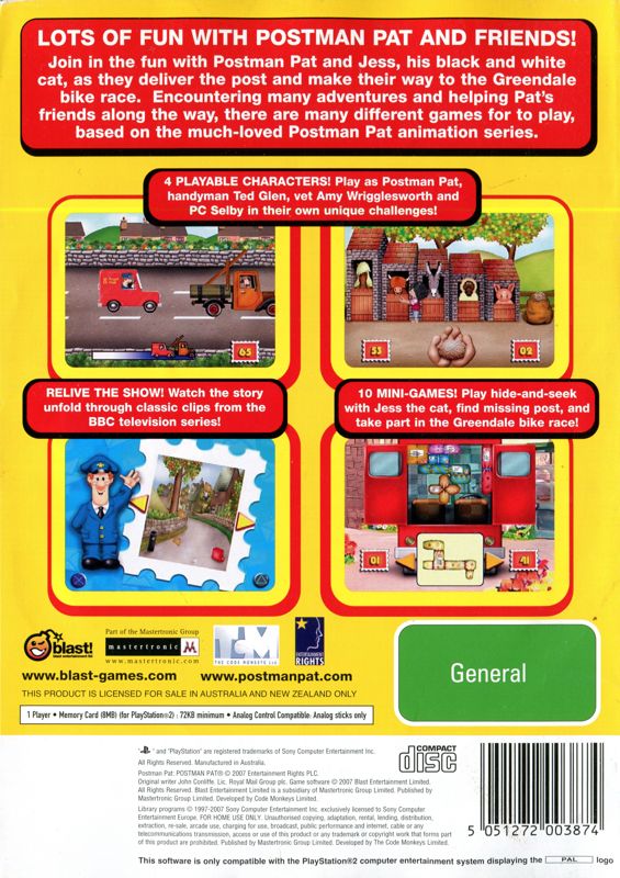 Postman Pat cover or packaging material - MobyGames