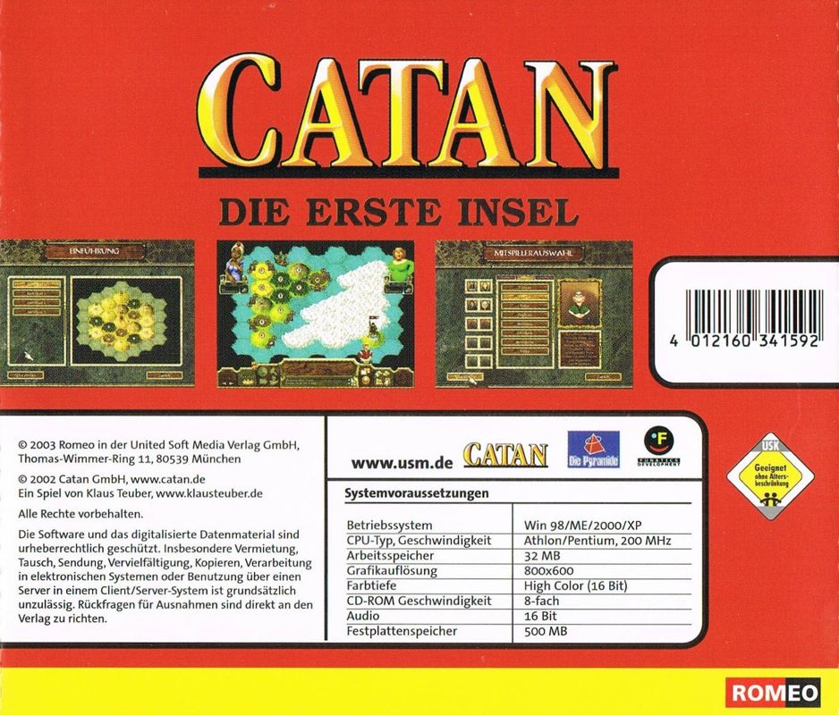 Catan: Die Erste Insel cover or packaging material - MobyGames