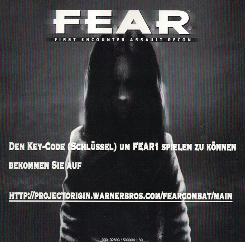 F.E.A.R.: First Encounter Assault Recon cover or packaging material ...