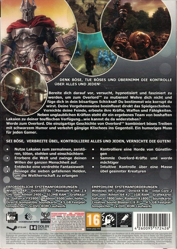 Overlord cover or packaging material - MobyGames