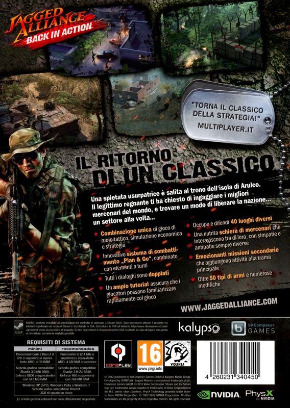 Jagged Alliance: Back in Action cover or packaging material - MobyGames