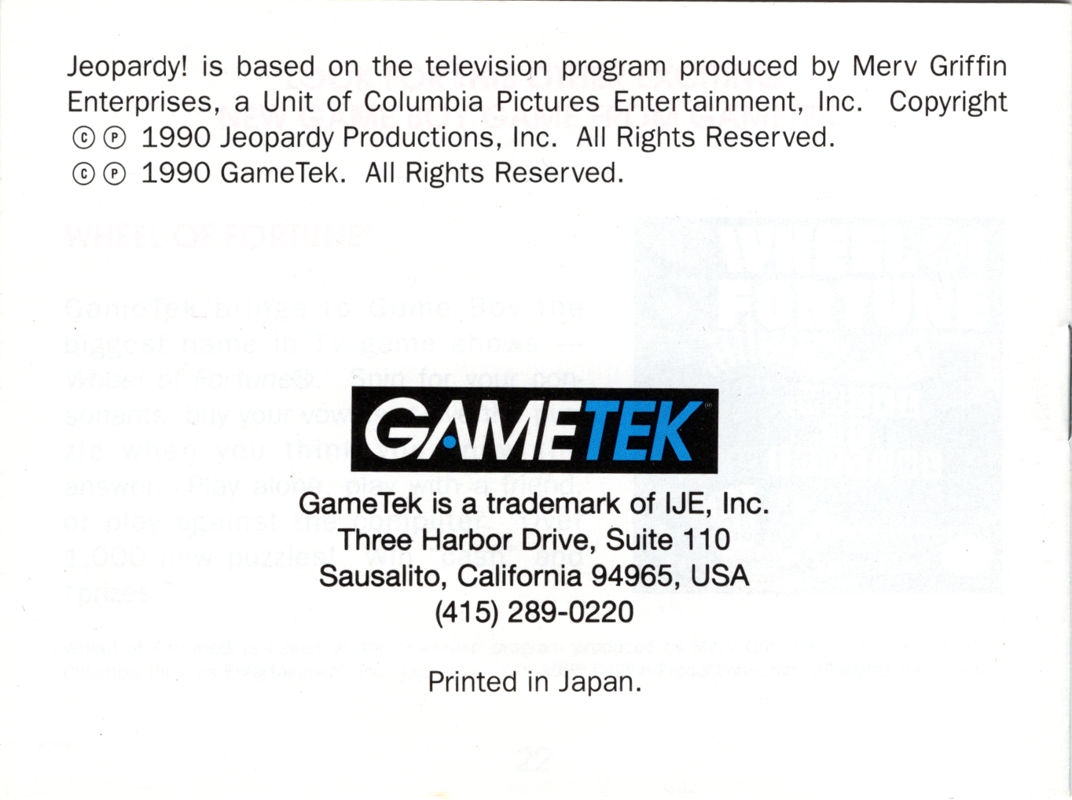 Jeopardy! cover or packaging material - MobyGames