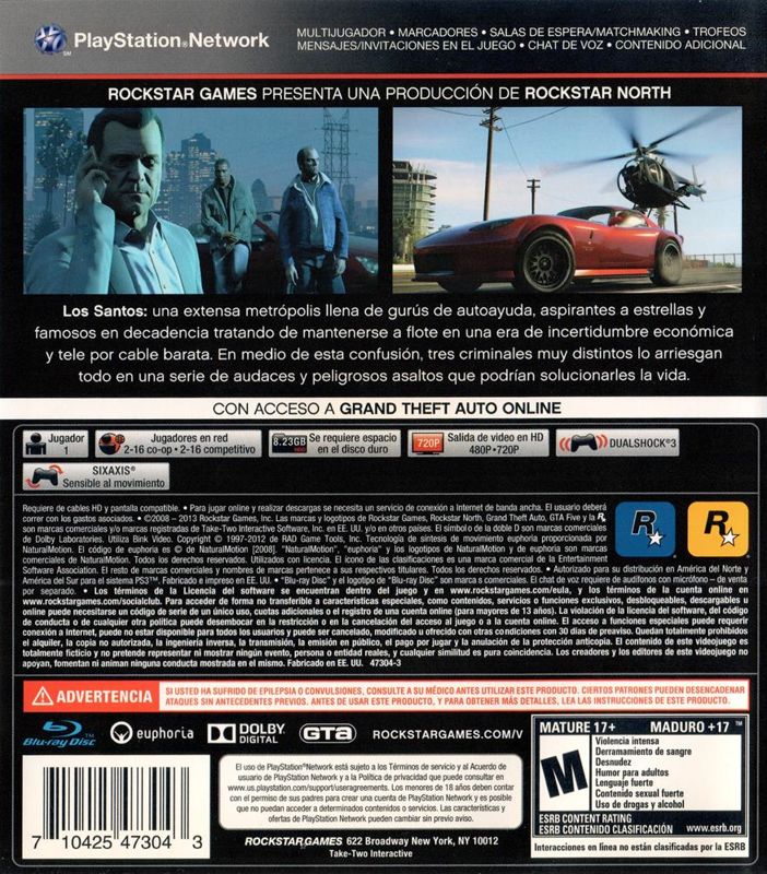Grand Theft Auto V cover or packaging material - MobyGames