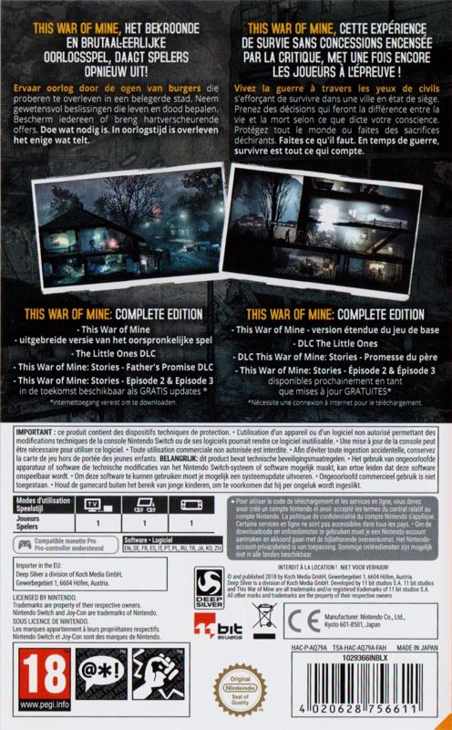 This War of Mine: Complete Edition cover or packaging material - MobyGames