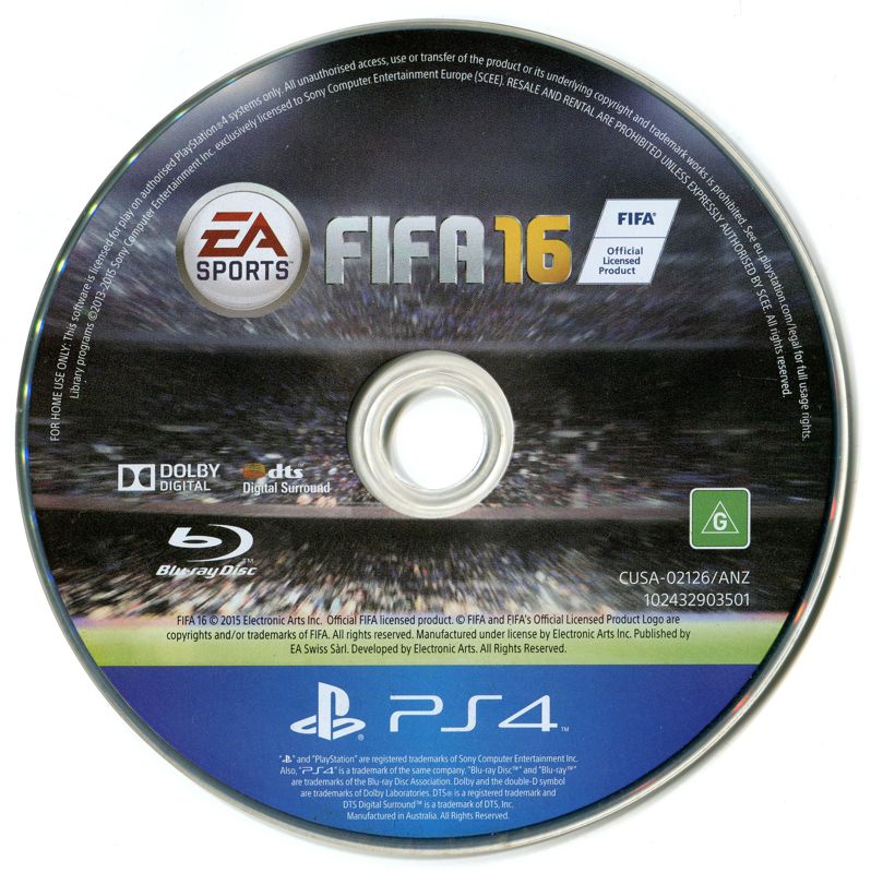 FIFA 16 (Deluxe Edition) cover or packaging material - MobyGames