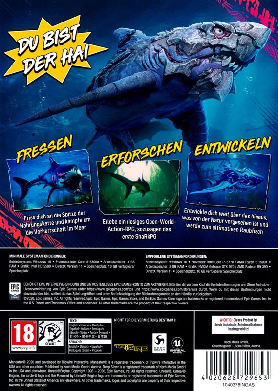 Maneater (Day One Edition) cover or packaging material - MobyGames