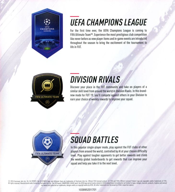 FIFA 19 cover or packaging material - MobyGames