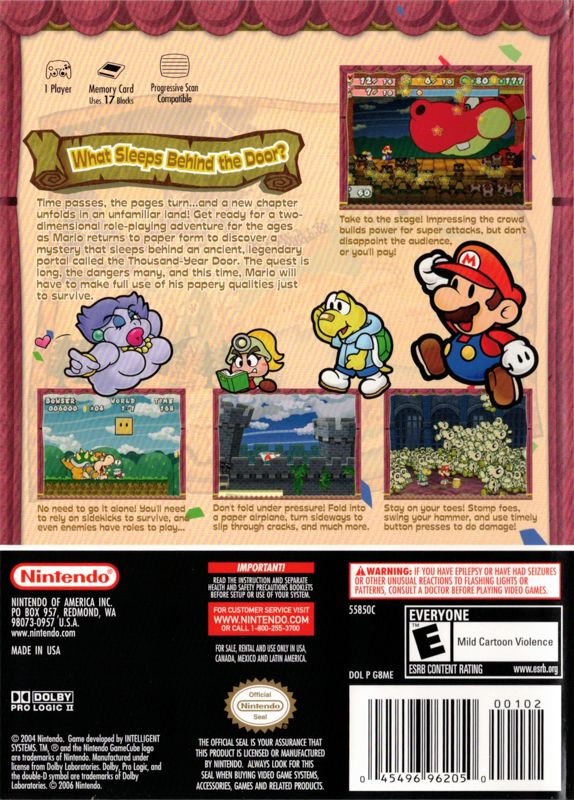 Paper Mario: The Thousand-Year Door cover or packaging material - MobyGames
