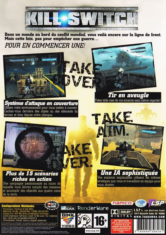 kill.switch cover or packaging material - MobyGames