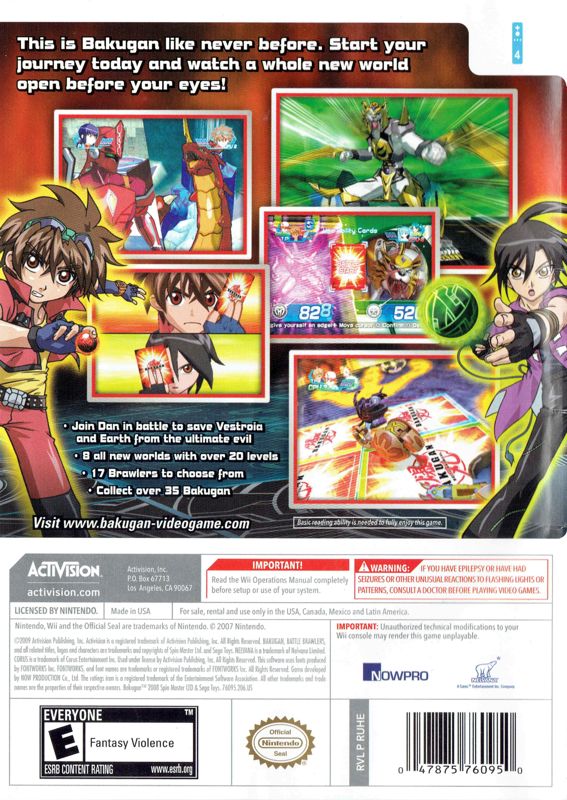 Bakugan: Battle Brawlers cover or packaging material - MobyGames