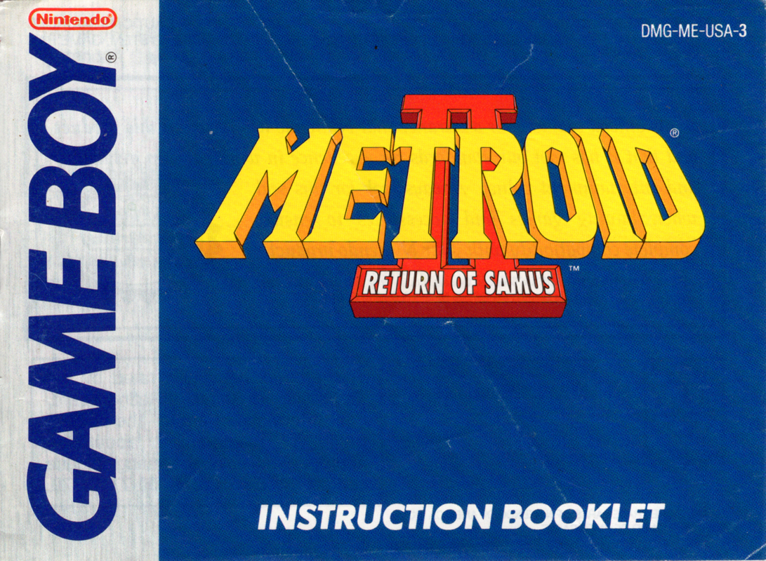 Metroid II: Return of Samus cover or packaging material - MobyGames