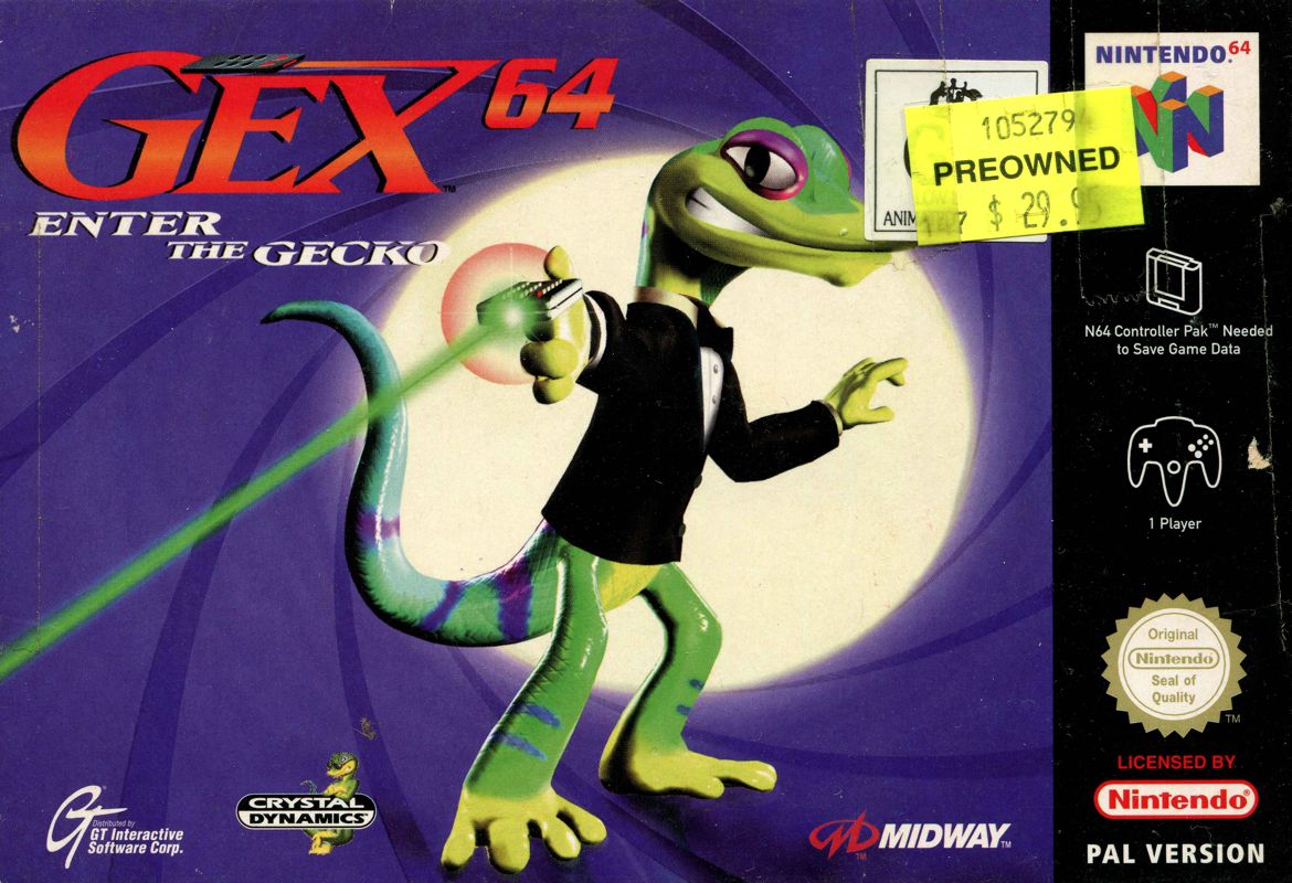 Gex: Enter the Gecko cover or packaging material - MobyGames