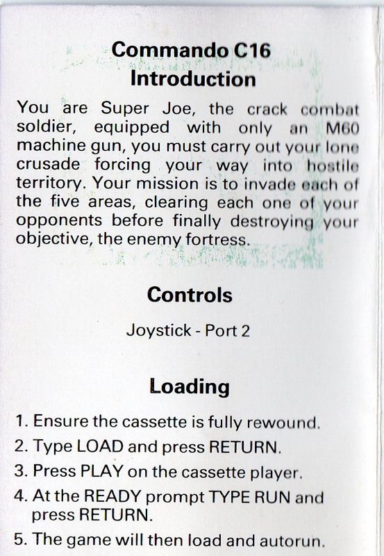 Commando cover or packaging material - MobyGames