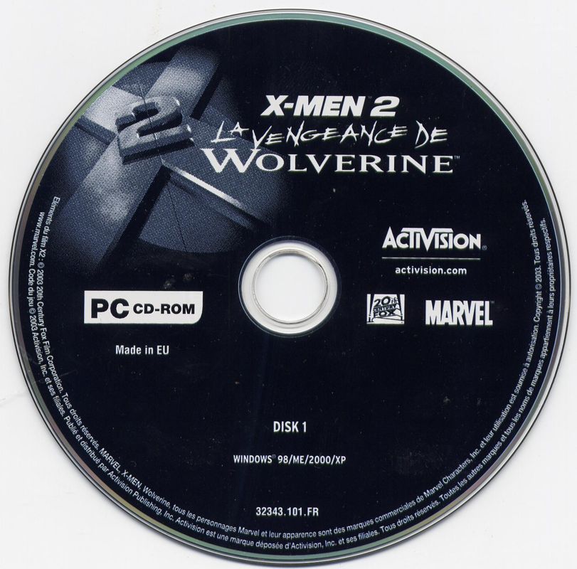 X2: Wolverine's Revenge cover or packaging material - MobyGames