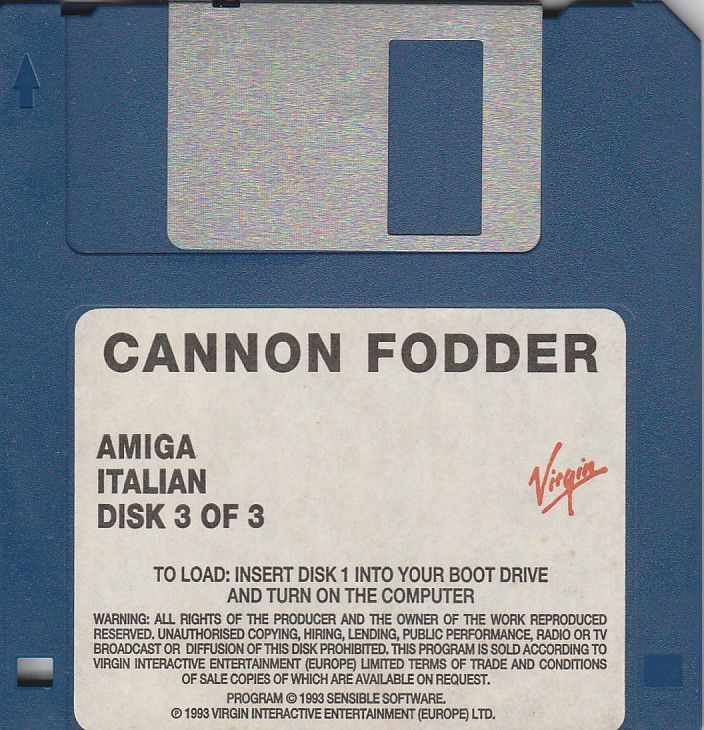 Cannon Fodder cover or packaging material - MobyGames