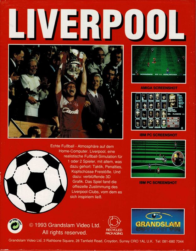 Liverpool: The Computer Game cover or packaging material - MobyGames