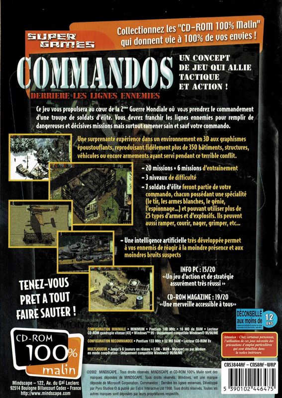 Commandos: Behind Enemy Lines cover or packaging material - MobyGames