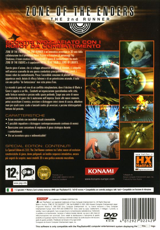 Zone of the Enders: The 2nd Runner cover or packaging material - MobyGames