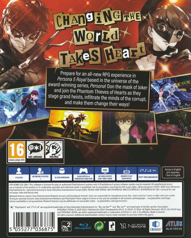 Persona 5: Royal cover or packaging material - MobyGames