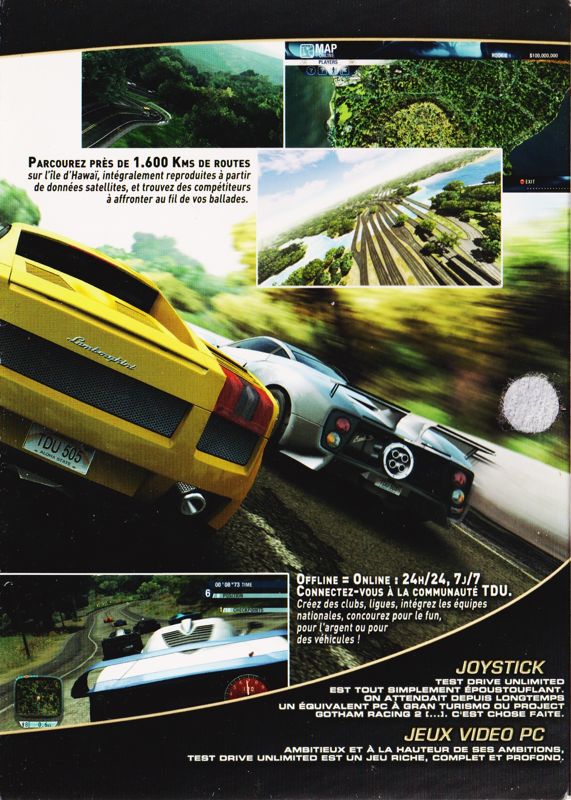 Test Drive Unlimited cover or packaging material - MobyGames