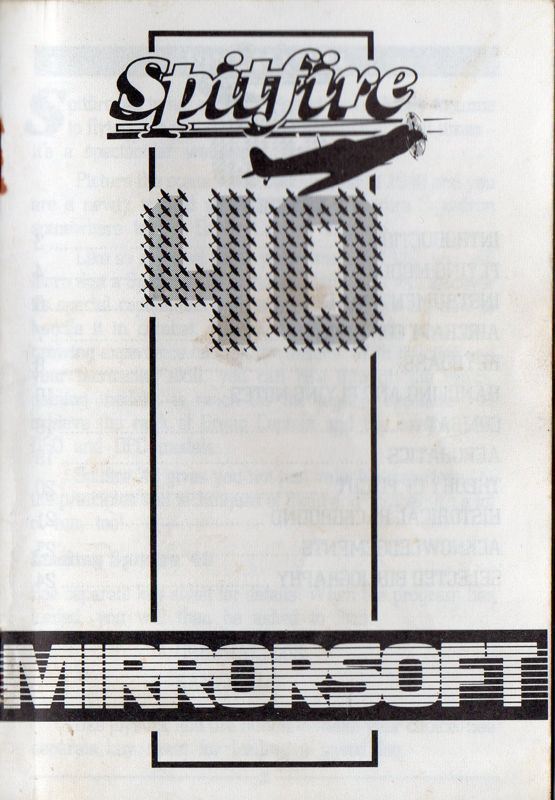 Spitfire '40 cover or packaging material - MobyGames