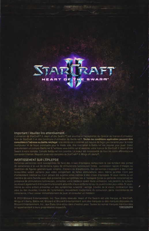 StarCraft II: Heart of the Swarm cover or packaging material - MobyGames