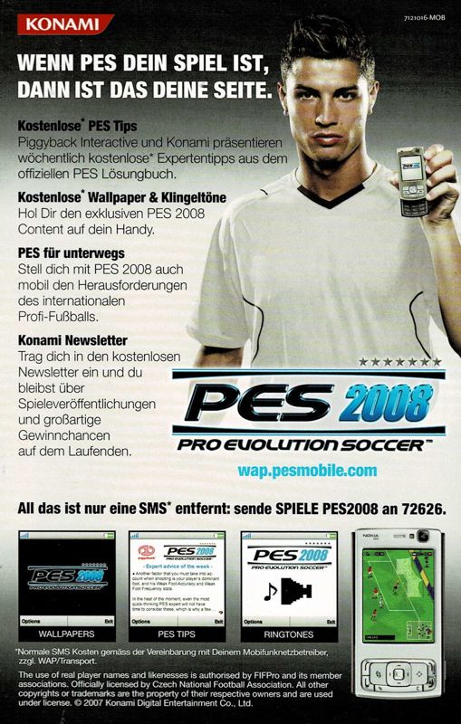 PES 2008: Pro Evolution Soccer cover or packaging material - MobyGames
