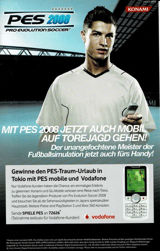 PES 2008: Pro Evolution Soccer cover or packaging material - MobyGames