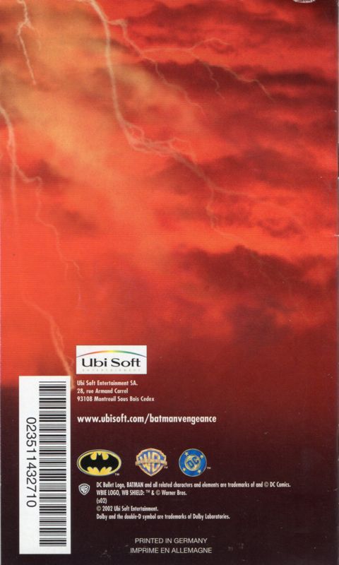 Batman: Vengeance cover or packaging material - MobyGames
