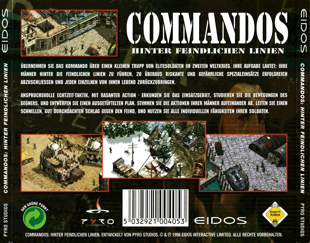 Commandos: Behind Enemy Lines cover or packaging material - MobyGames
