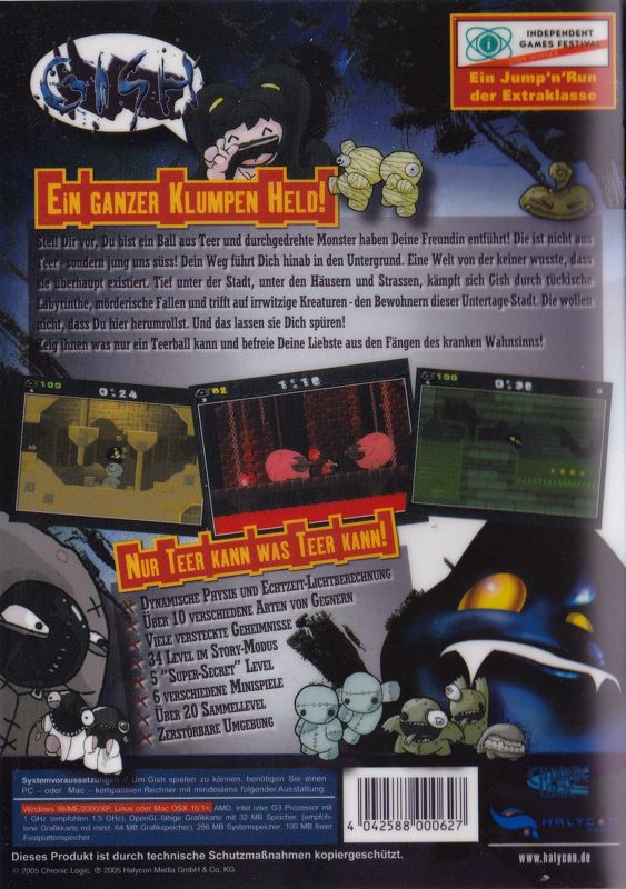 Gish cover or packaging material - MobyGames