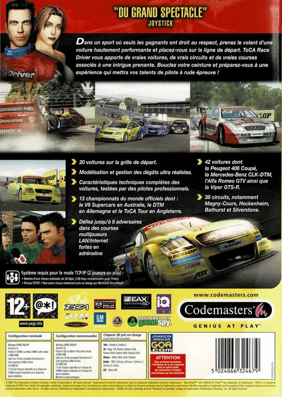 Pro Race Driver cover or packaging material - MobyGames