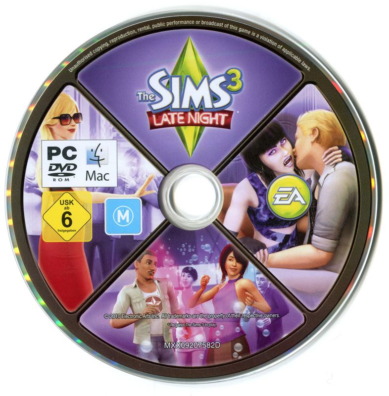 The Sims 3: Late Night cover or packaging material - MobyGames