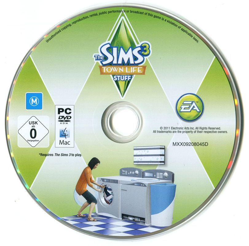 The Sims 3: Town Life Stuff cover or packaging material - MobyGames