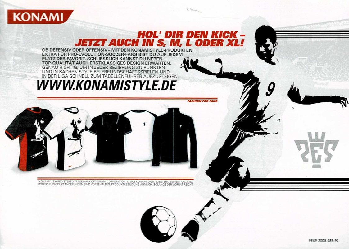 PES 2009: Pro Evolution Soccer cover or packaging material - MobyGames