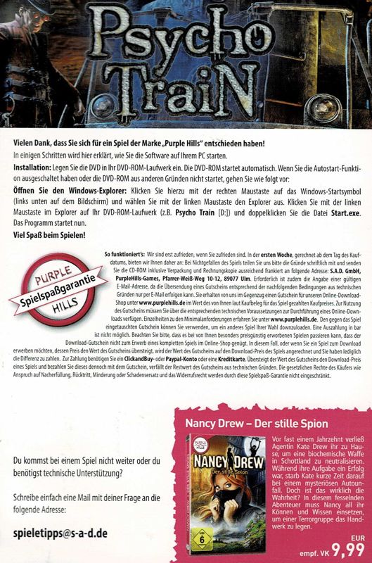 Psycho Train cover or packaging material - MobyGames