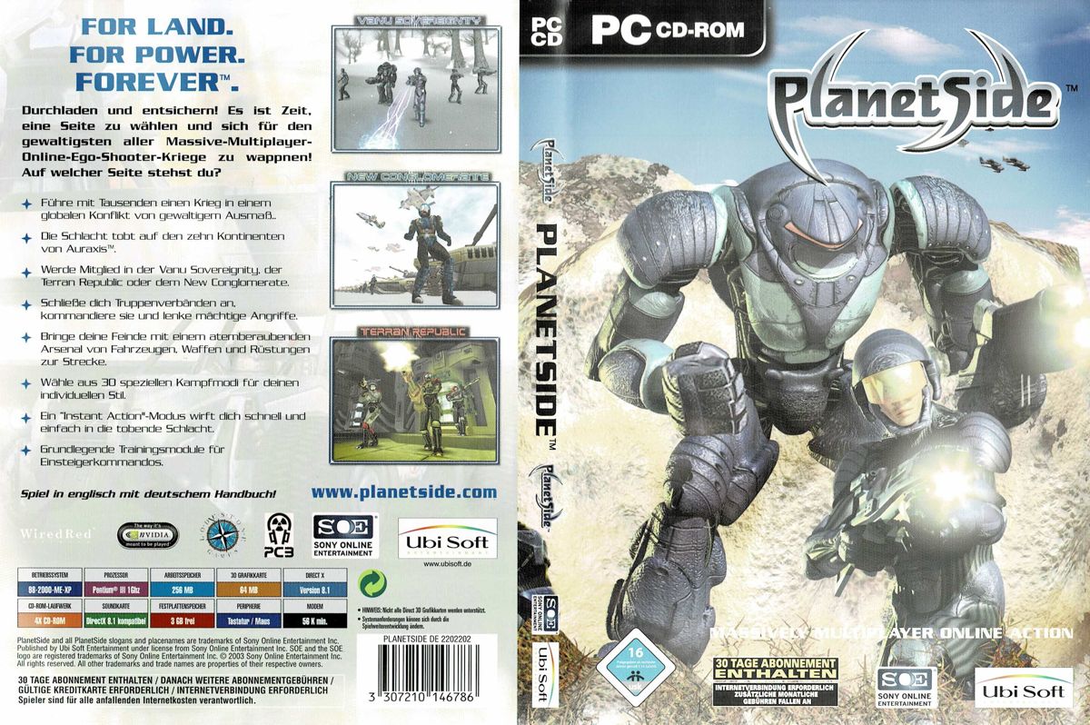 PlanetSide cover or packaging material - MobyGames