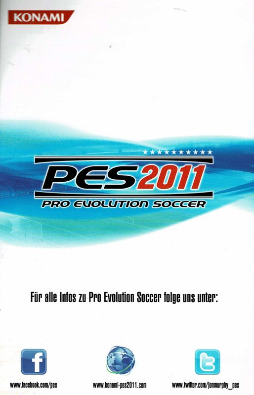 PES 2011: Pro Evolution Soccer cover or packaging material - MobyGames