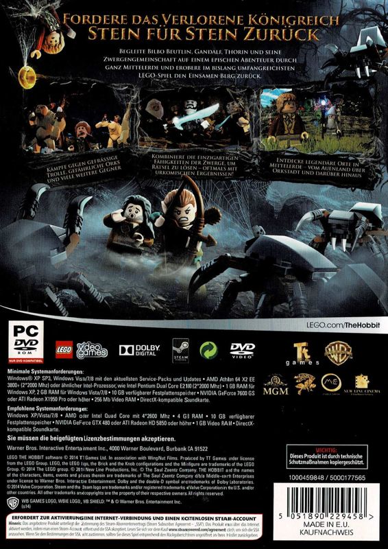LEGO The Hobbit cover or packaging material - MobyGames